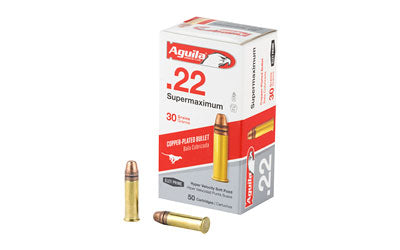 Aguila Ammunition Supermaximum, Hyper Velocity, 22LR, 30 Grain, Copper ...